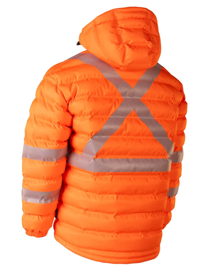 Forecfield Hi Vis Safety Puffer Jacket - Orange