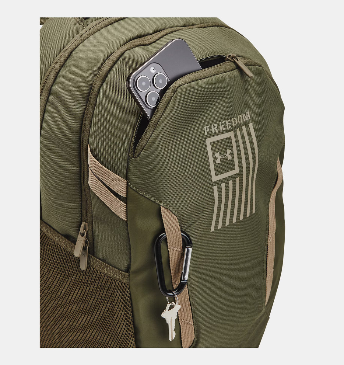 Under Armour Unisex UA Hustle 6.0 Freedom Backpack -29L - Marine OD Gr