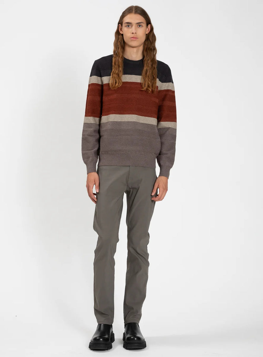 Point Zero Men's CAIRO Cashmere-Touch Fine Gauge Striped Crewneck Swea