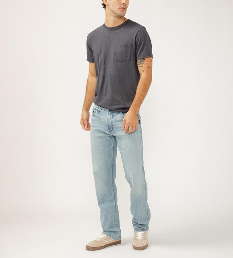 Silver Jeans Men's Grayson Classic Fit Straight Leg Luxe Heritage Jean