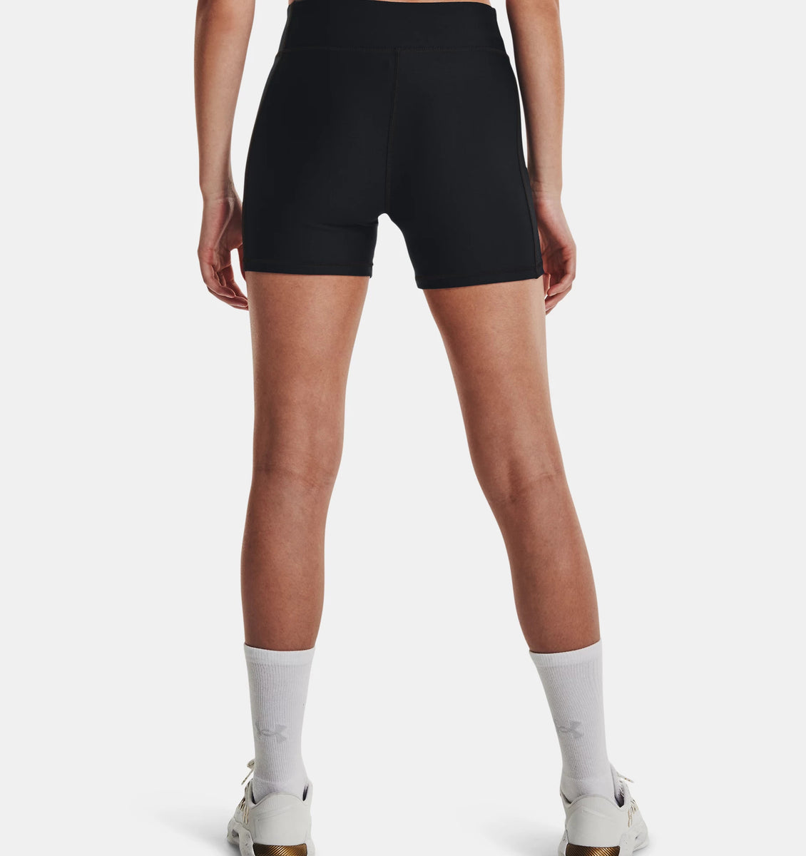 Under Armour Women's UA Team Shorty 4" Shorts-Black / White, Midnight