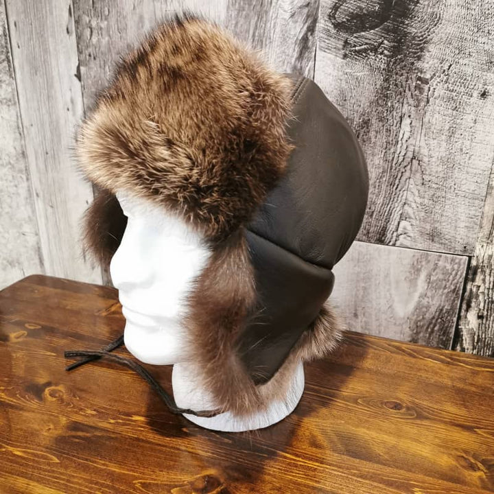 Moonbeam Country Store Fourrure Furs Audet Men s Fisher Medium 23 Dark Brown Leather